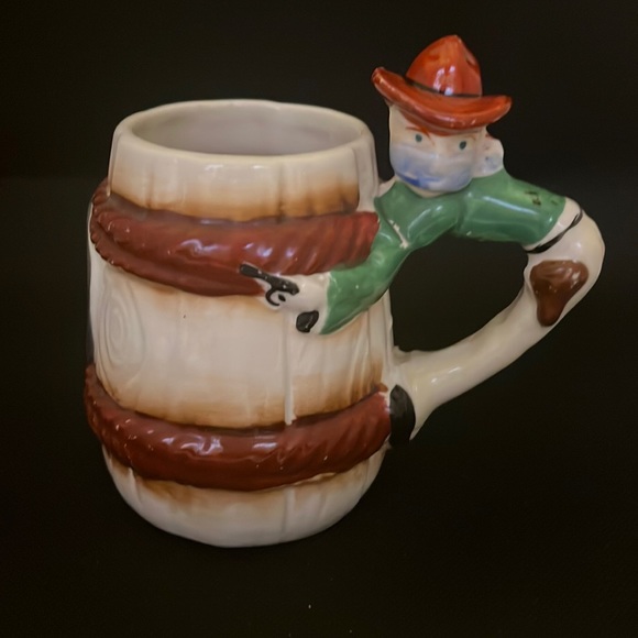 Dining | Vintage 194s Occupied Japan Cowboy Bandit Robber Figural Mug ...